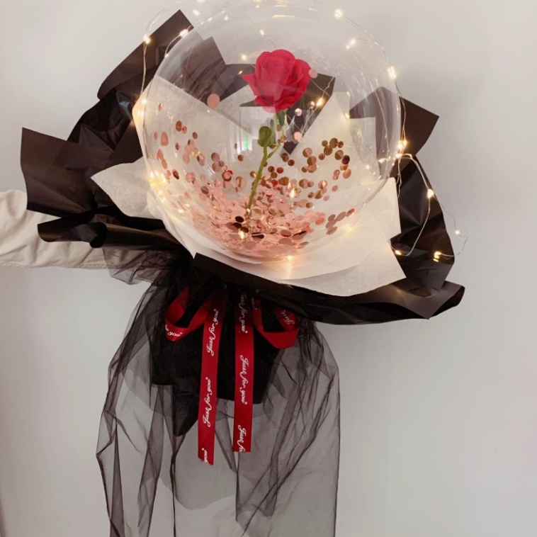 A set of Bobo Balloon Rose bouquet packaging DIY combination decoration ...