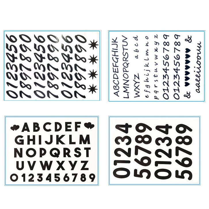 Paper STICKER Letters Numbers DIY Happy Birthday Decor BOBO GLITTER ...