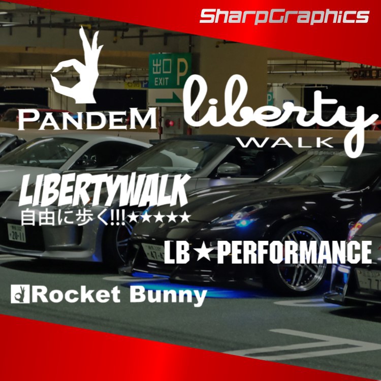 Pandem Libertywalk Rocket Bunny LB Performance Sticker Decal | Shopee ...
