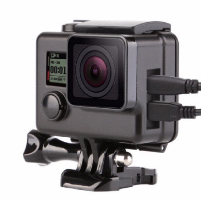 Gopro Hero 3 4 3+ Black Silver Side Open Protective Housing Case Go Pro ...