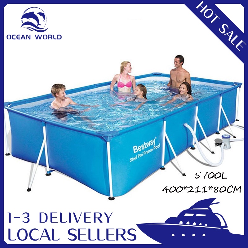 Family pool bestway kids swimming pool big size Steel Pro Power Pro ...