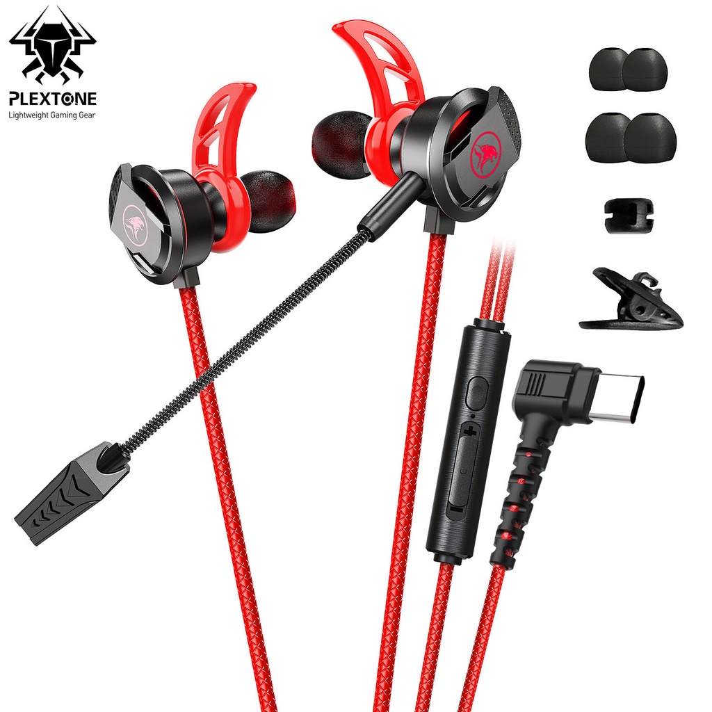Tops PLEXTONE RX3 USB-C Gaming Earphones Headset Wired Mic Headphones ...