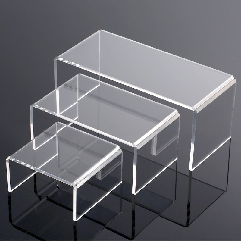 Creative Transparent Acrylic Shelf Desktop Elevated Rack Shelf Small ...