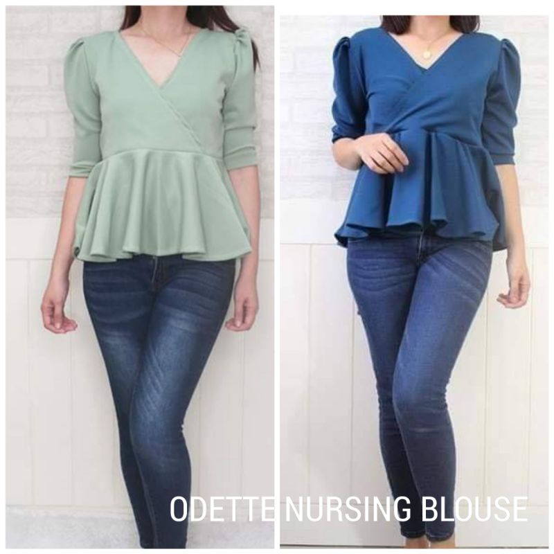 Odette Nursing/Breastfeeding Blouse (ON-HAND) | Shopee Philippines