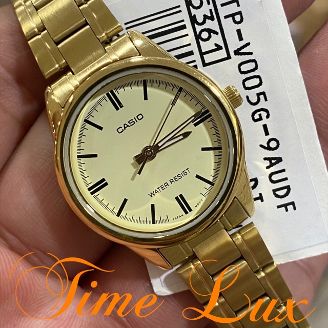 Casio Ltp-V005G-9a Ladies Gold | Shopee Philippines