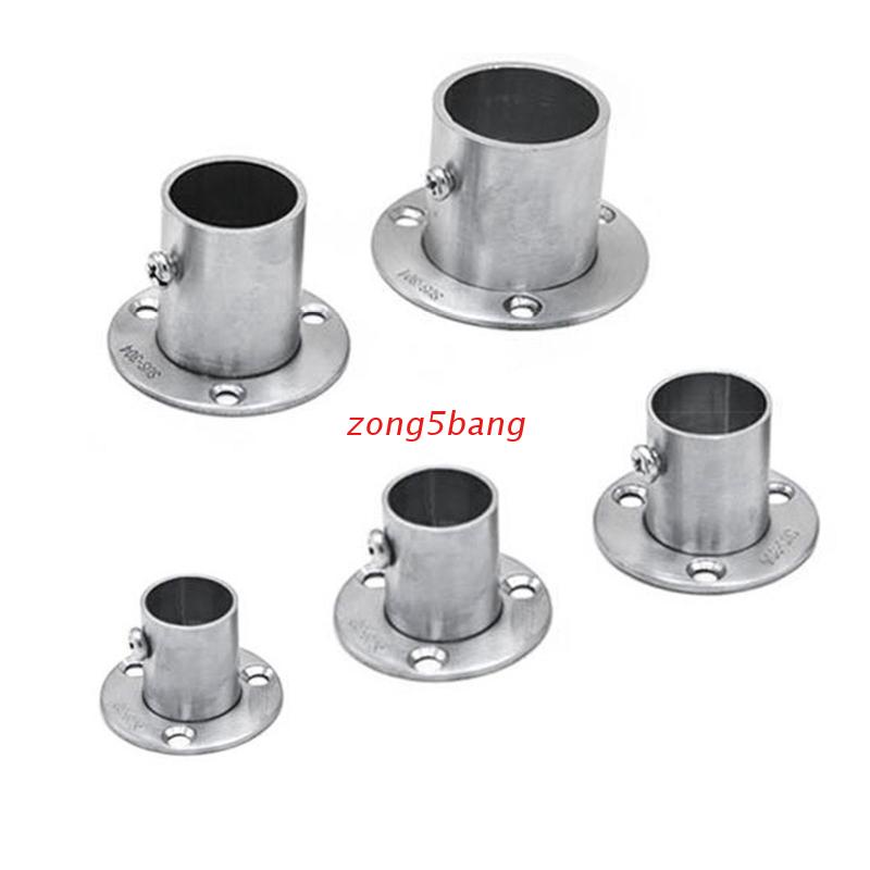 zong Stainless Steel Pole Socket Flange Rod Holder Wall Mount Pipe ...