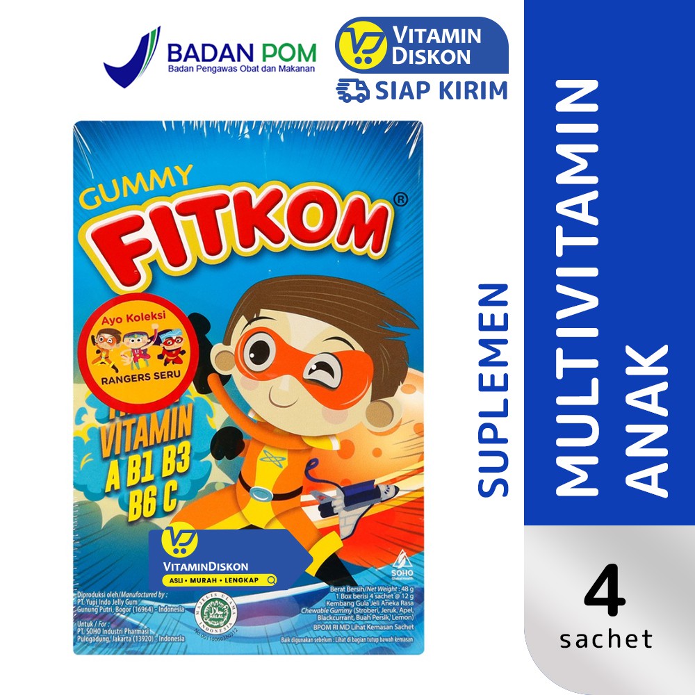 Fitkom Gummy Box Blue | Children 's Multivitamin Supplements, Vitamin A ...