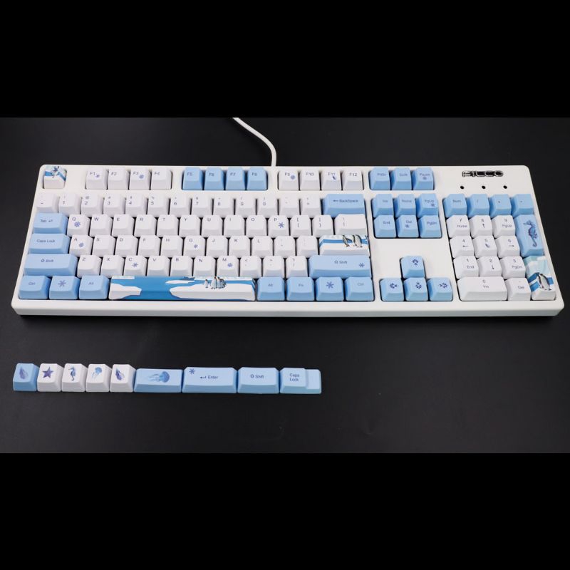 113 Keys Antarctic Penguin PBT Dye-Sublimation Mechanical Keyboard ...