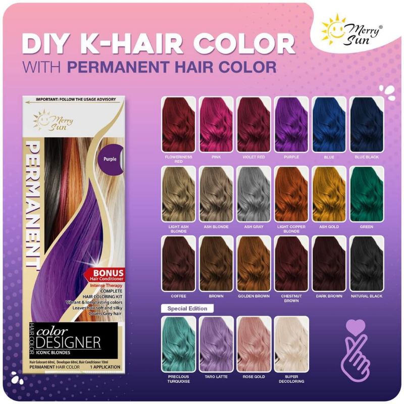 CLEARANCE SALE MERRY SUN PERMANENT HAIR COLOR | Shopee Philippines