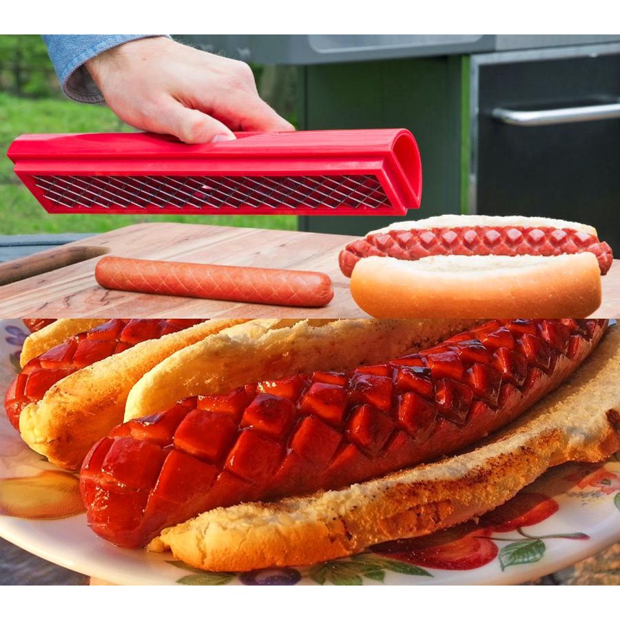 Hot Dog Slicing Tool Crisscross Cutter Slicer Gadget for BBQ Grilling ...