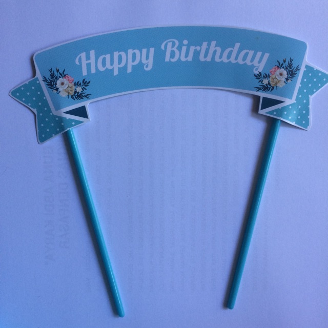 Blue Happy Birthday Cake Topper | Shopee Philippines