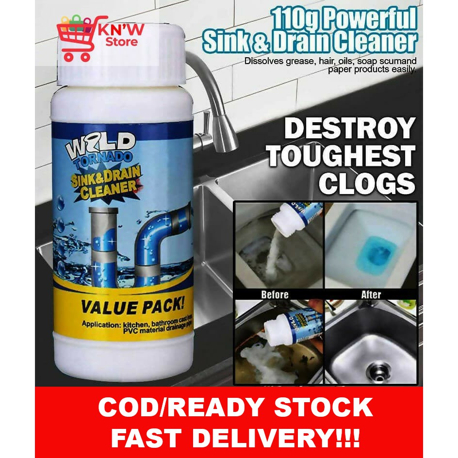 (COD) Wild Tornado Powerful Sink and Drain Cleaner For Kitchen Toilet ...