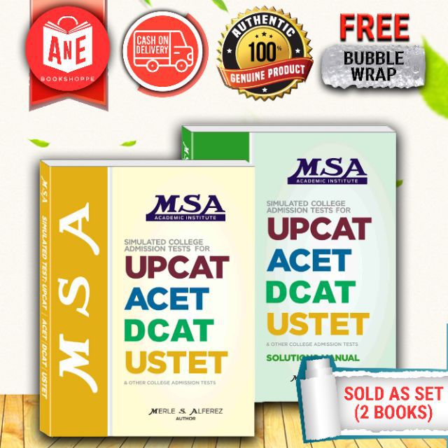 ORIGINAL/AUTHENTIC 2022edition MSA SIMULATED COLLEGE ADMISSION TEST ...