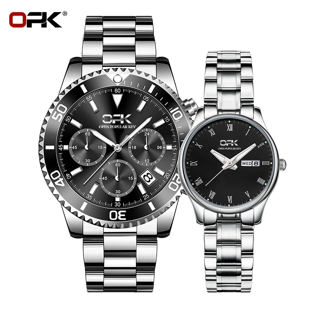 OPK Couple Watch Waterproof Original Watches for Men and Women Woman ...