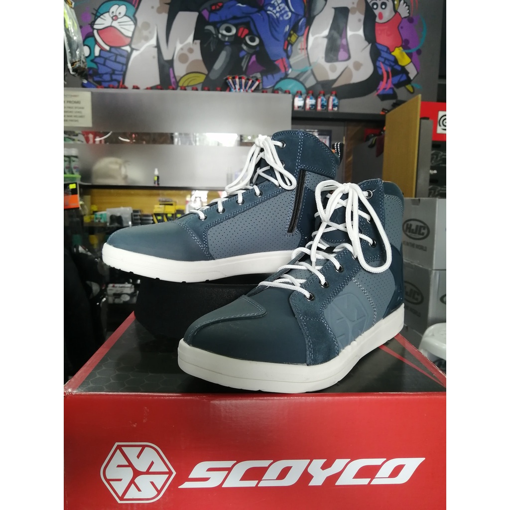 SCOYCO BOOTS MT040 LEATHER (BLUE) | Shopee Philippines