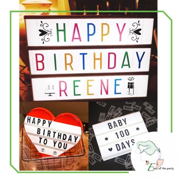 Lightbox with Letters / Valentine Heart Lightbox | Happy Birthday Sign ...