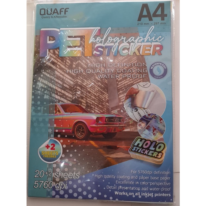 QUAFF PET Holographic Sticker sold per Pack | Shopee Philippines