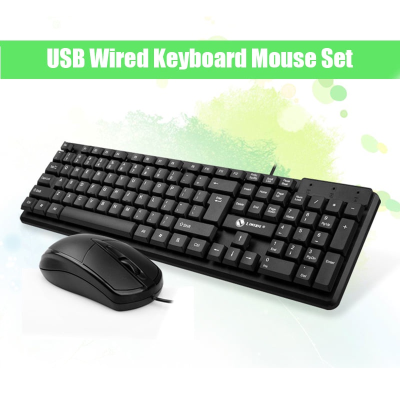 Limeide T13 Basic Interface Game Gaming USB Keyboard and Mouse Combo ...
