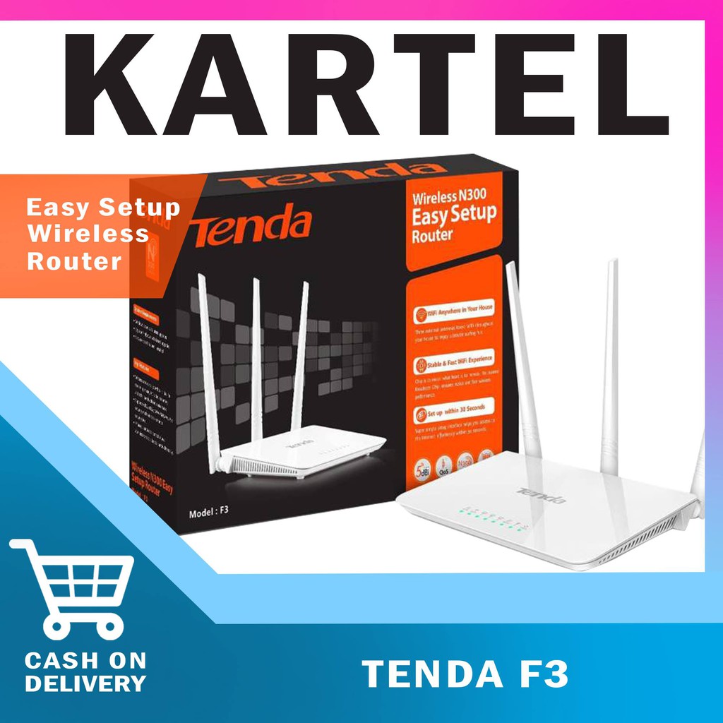 Tenda F3 300Mbps Wireless WiFi Router (English Version) (White ... Tenda F3 300Mbps Wireless WiFi Router (English Version) (White ...