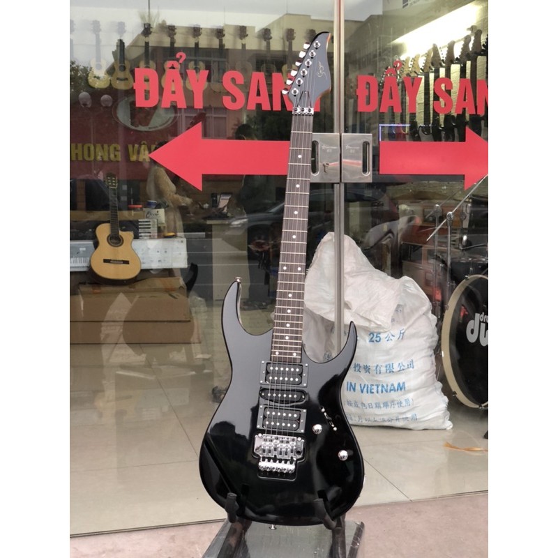 Saiger electric guitar in black 5 Mobin | Shopee Philippines
