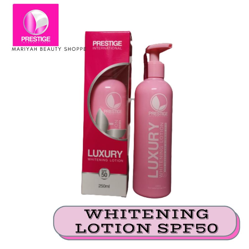 (COD) Prestige Luxury Whitening Lotion spf50 | 250ml | Shopee Philippines