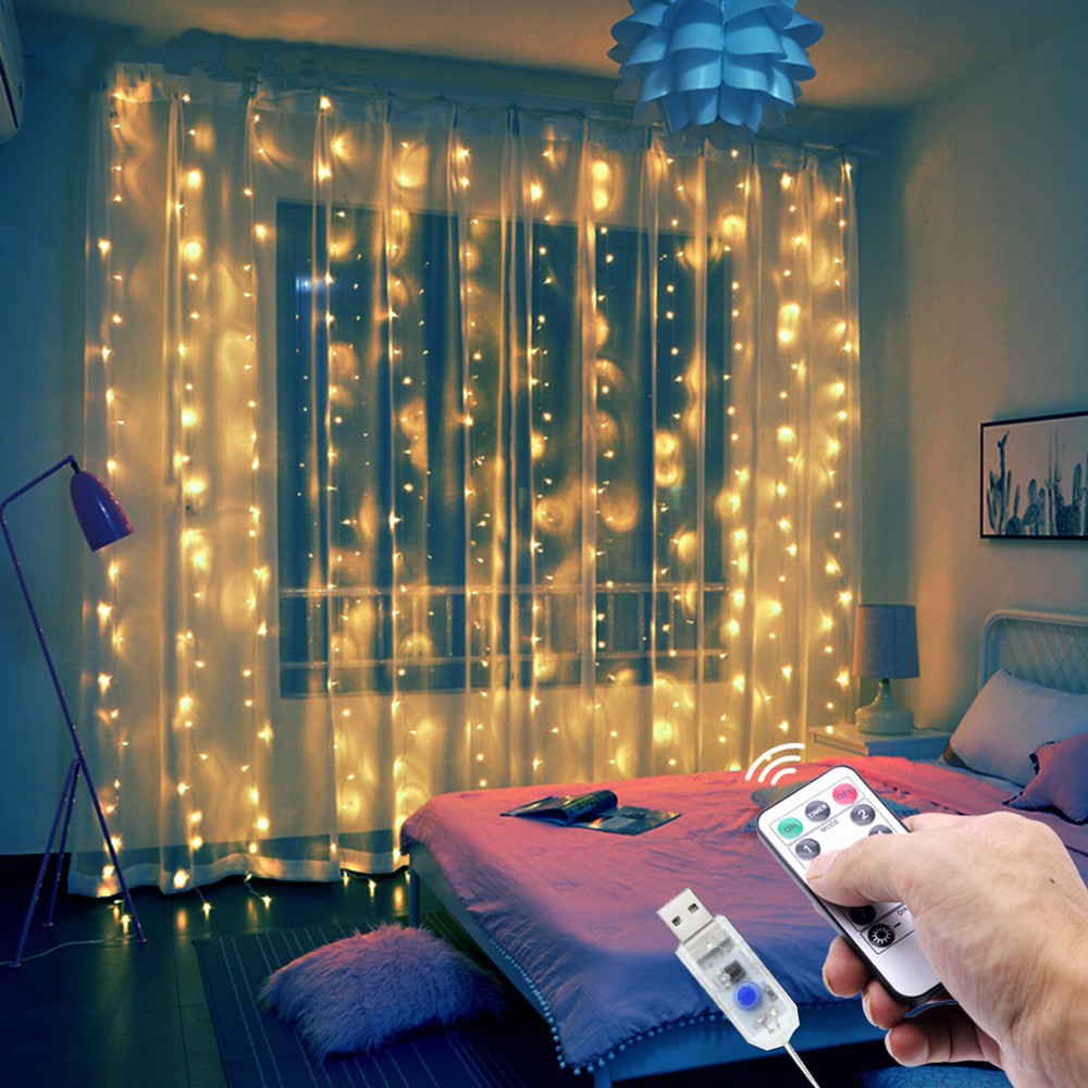 L17 Curtain Lights 2M 3M String Lights Fairy Lights Christmas New Year ...