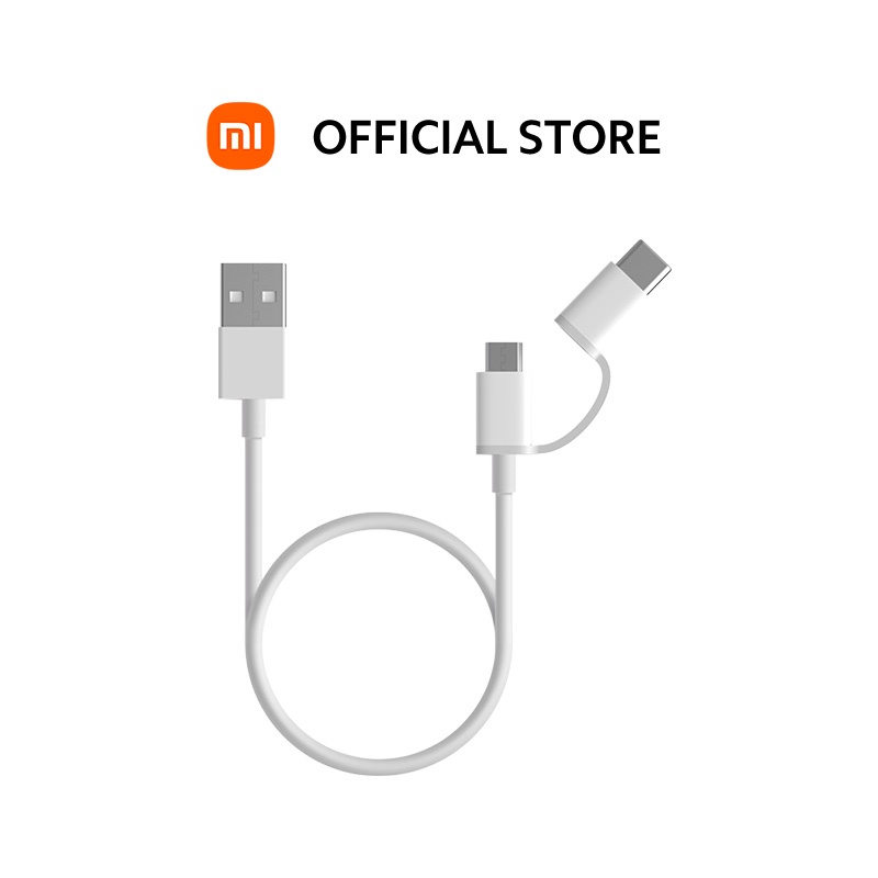 Mi 2-in-1 USB Cable (Micro USB to Type C) 100cm Global Version | Shopee ...