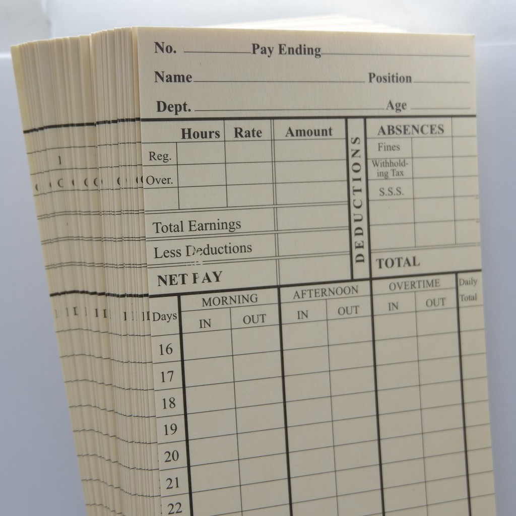 Time Card 100s Model 9000 Timecard | Shopee Philippines