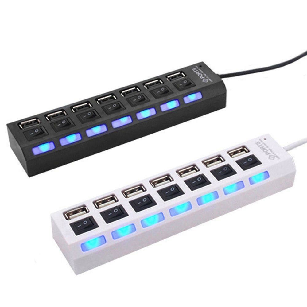 7 Port Switch USB 2.0 Hub with LED lights | Shopee Philippines