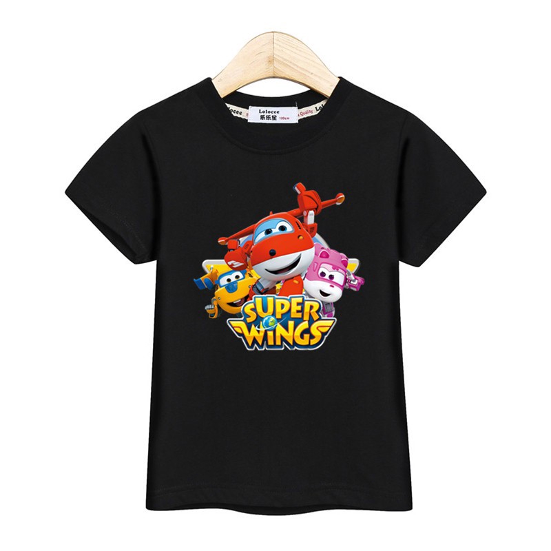 Super Wings shirt boys summer short sleeve t-shirt kids Jett clothes ...