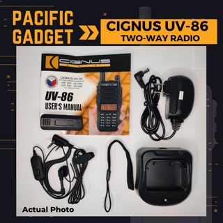Cignus UV86 Dualband free earpiece portable two way radio walkie talkie ...