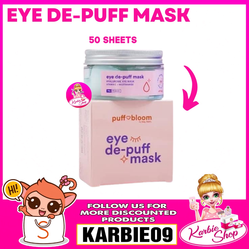 Orig Puff and Bloom Eye De-Puff Mask Hyaluronic Eye Mask with Vitamin C ...