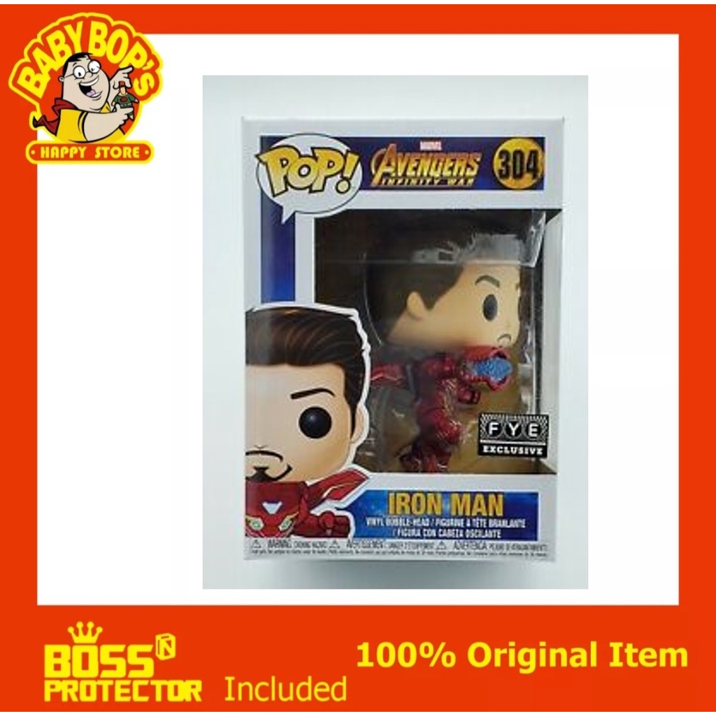 Funko Pop! Marvel: Avengers Infinity Wars - IRONMAN (UNMASKED) FYE ...