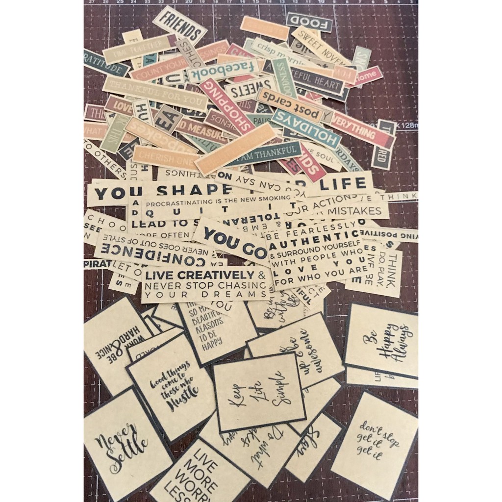 Vintage Letter Stickers (word, phrases, quotes) | Shopee Philippines