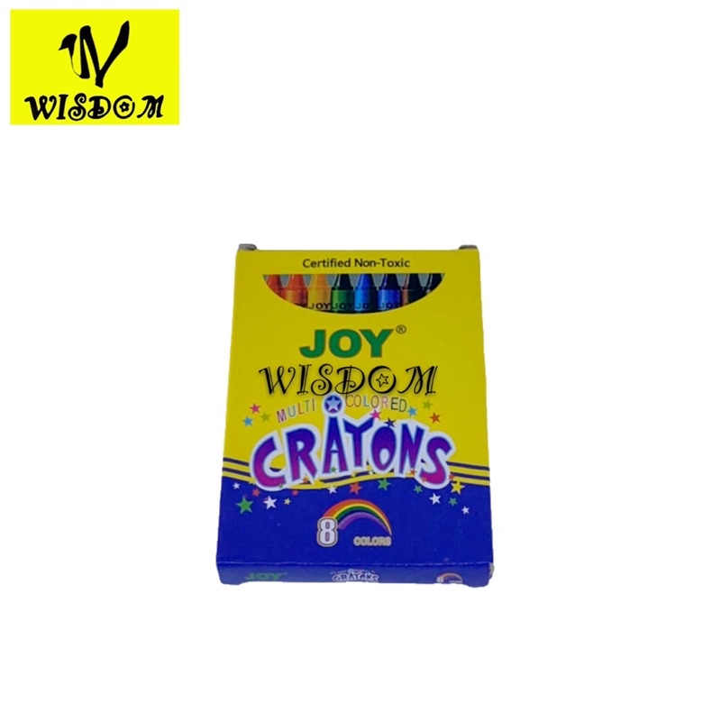 WISDOM JOY 8COLORS CRAYONS SCHOOL SUPPLIES | Shopee Philippines