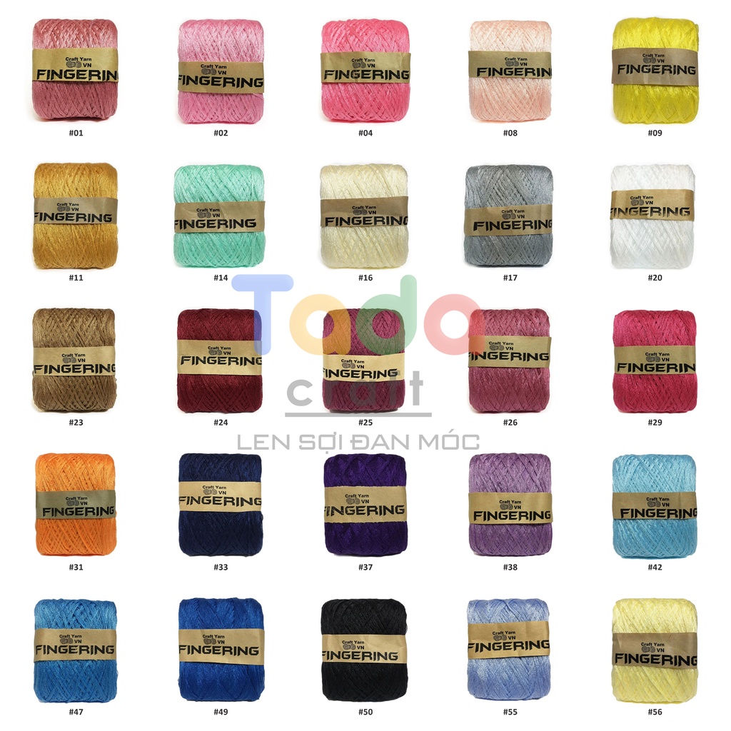 Glossy Cotton Yarn 100gr - Fingering Cotton Yarn (50 Colors) | Shopee ...