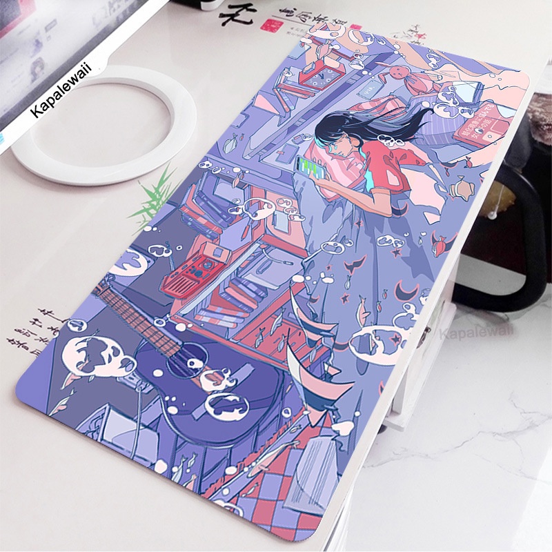 Big Mouse Pad Pink Mousepad Long Deskmat Cute Mouse Mat Sakura Card ...