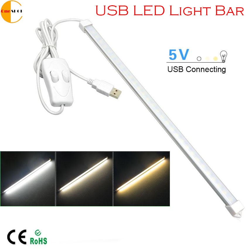 USB LED Light Bar USB Rigid Led Strip 35CM 5W Hard Bar Light Recharge ...