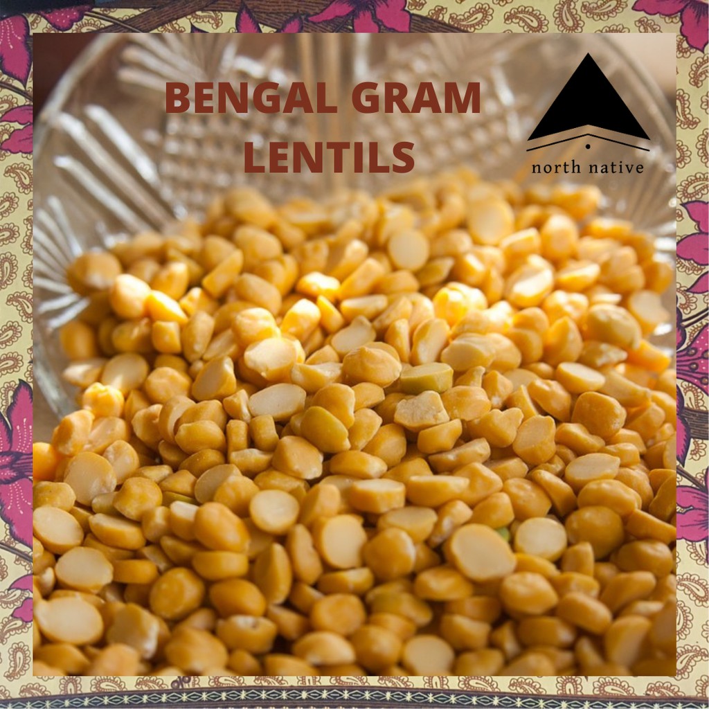 Organic Split Bengal Gram Yellow Lentil / Chana Dal 1kg | Shopee ...