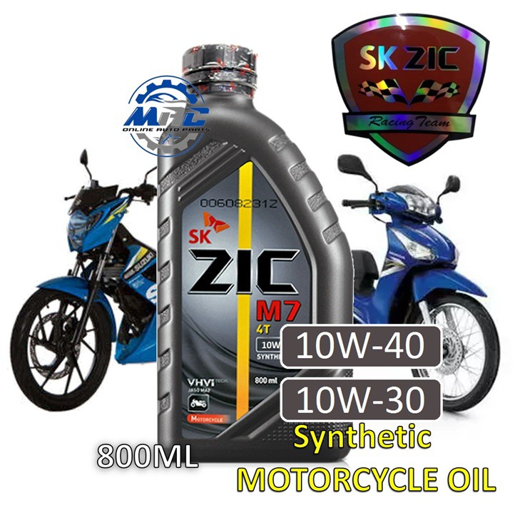 ZIC M7 4T 10w-40 , 10w-30 Synthetic Motorcycle Engine Oil 800ml ...