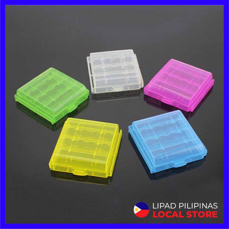 AA AAA Battery Box Case Storage Box Cover Holder Batteries | Shopee ...