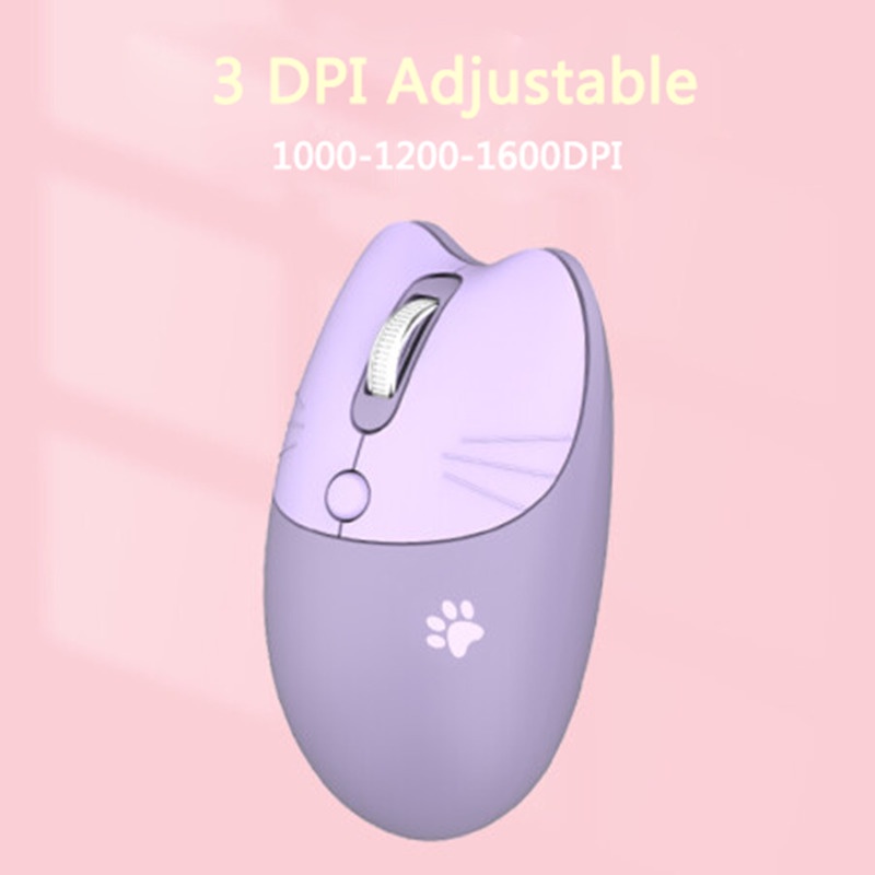 Cute Cartoon Pink Gaming Mouse Mini Mouse 2.4Ghz Mute USB Wireless ...
