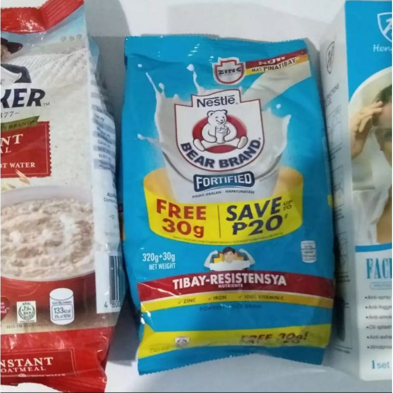 Quacker Instant Oatmeal 400g and Bearbrand 320g | Shopee Philippines