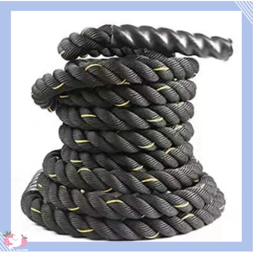 (COD) Battle rope 1.5" x 50 feet 11 kg. Outdoor exercise in the gym ...