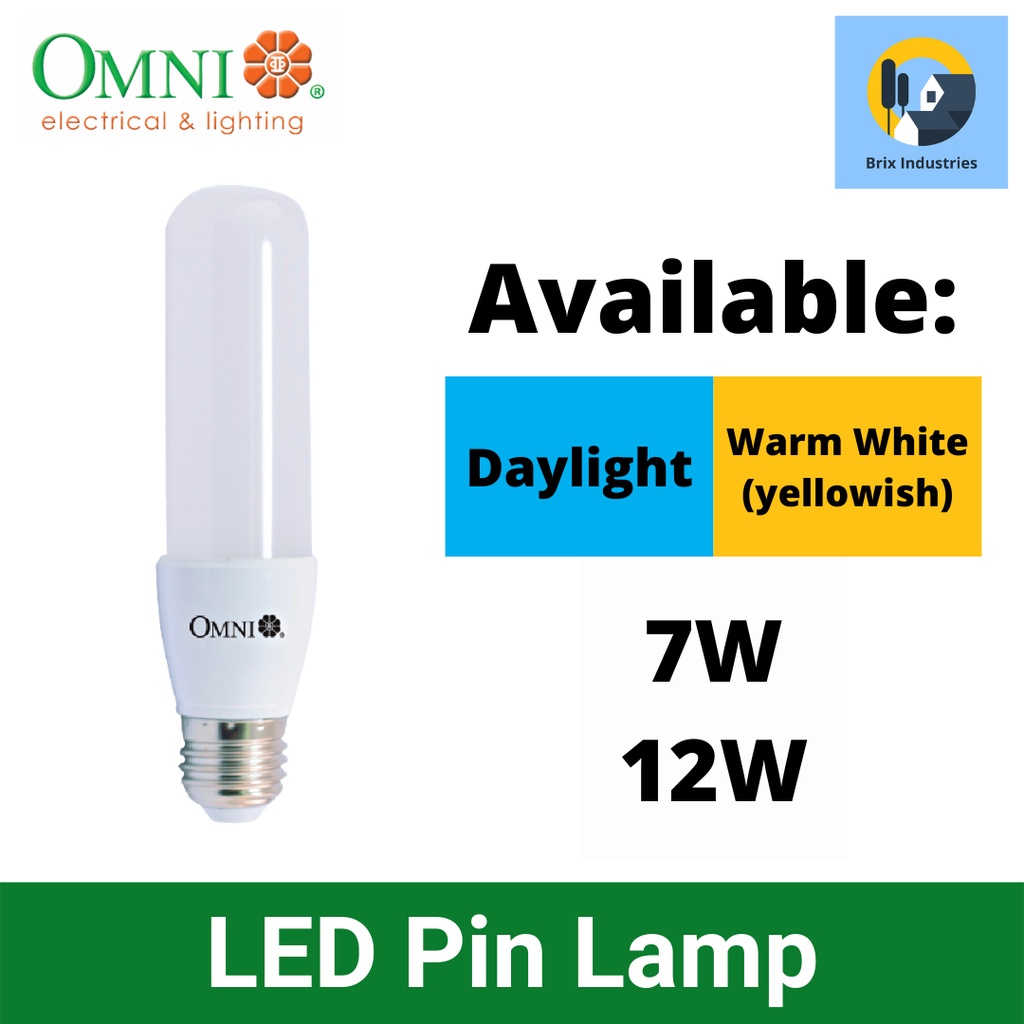 Omni LED Pin Light Daylight or Warm White 7W or 12W Pin Lamp | Shopee ...