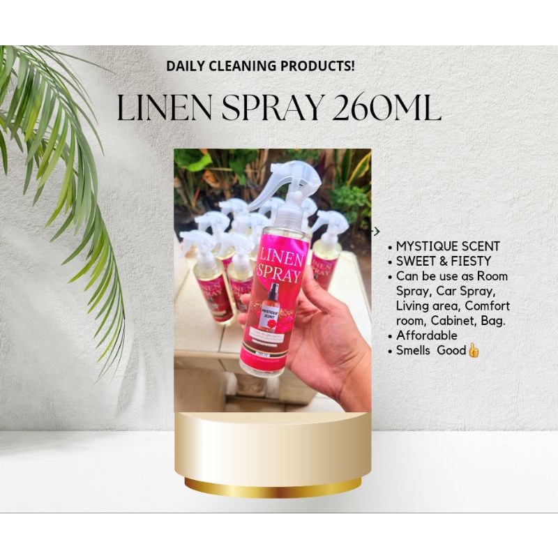 LINEN SPRAY/ROOM SPRAY 260ML TRIGGER SPRAY EFFECTIVE AT MURA | Shopee ...