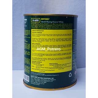 BOYSEN QDE B- 600 WHITE ( PANGKAHOY / METAL ) 1 LITER | Shopee Philippines