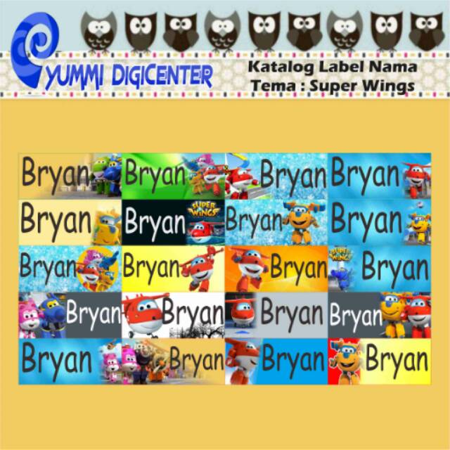Super Wings Name Stickers | Shopee Philippines