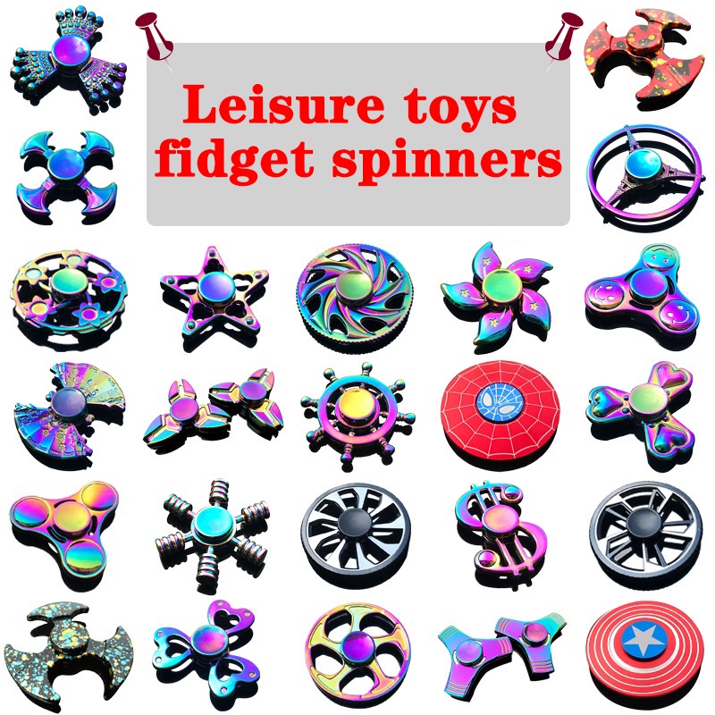 New Colorful Fingertip Gyro Zinc Alloy Decompression Toy Hand Spinner ...