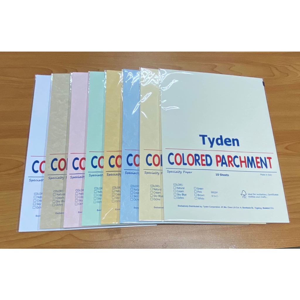 Tyden Sonoma Color Parchment Specialty Paper Made in Italy Paper ...